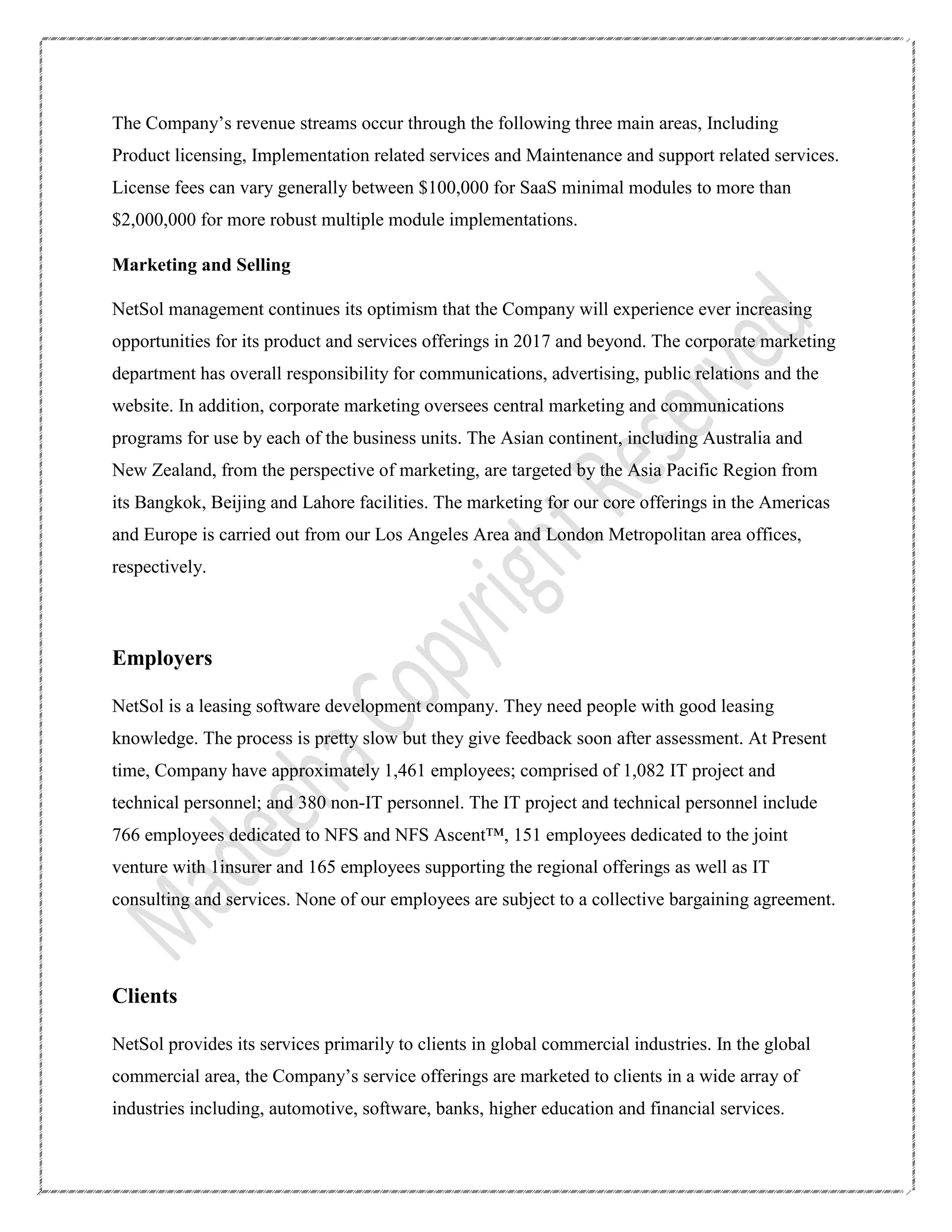 NetSol Inc Report writing example (professional ethics) | PDF