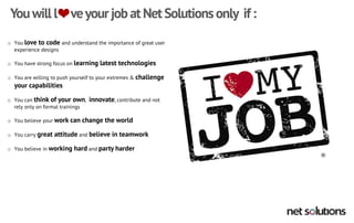 Working at Net Solutions | PDF | Internet | Computing