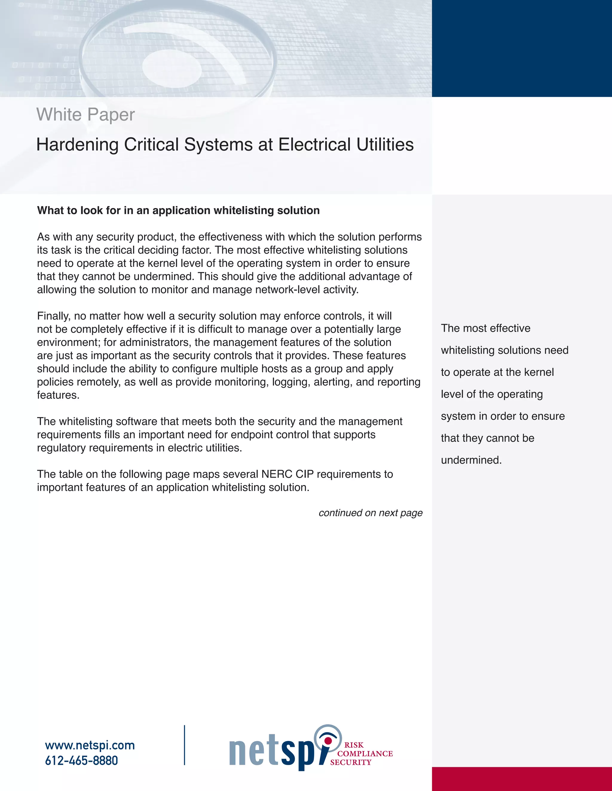 NetSpi Whitepaper: Hardening Critical Systems At Electrical Utilities | PDF | Operating Systems ...