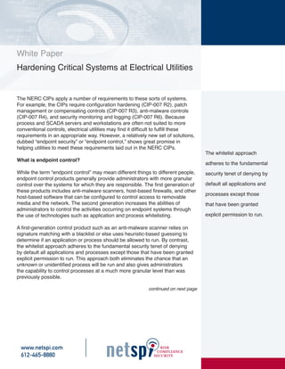 NetSpi Whitepaper: Hardening Critical Systems At Electrical Utilities | PDF | Operating Systems ...