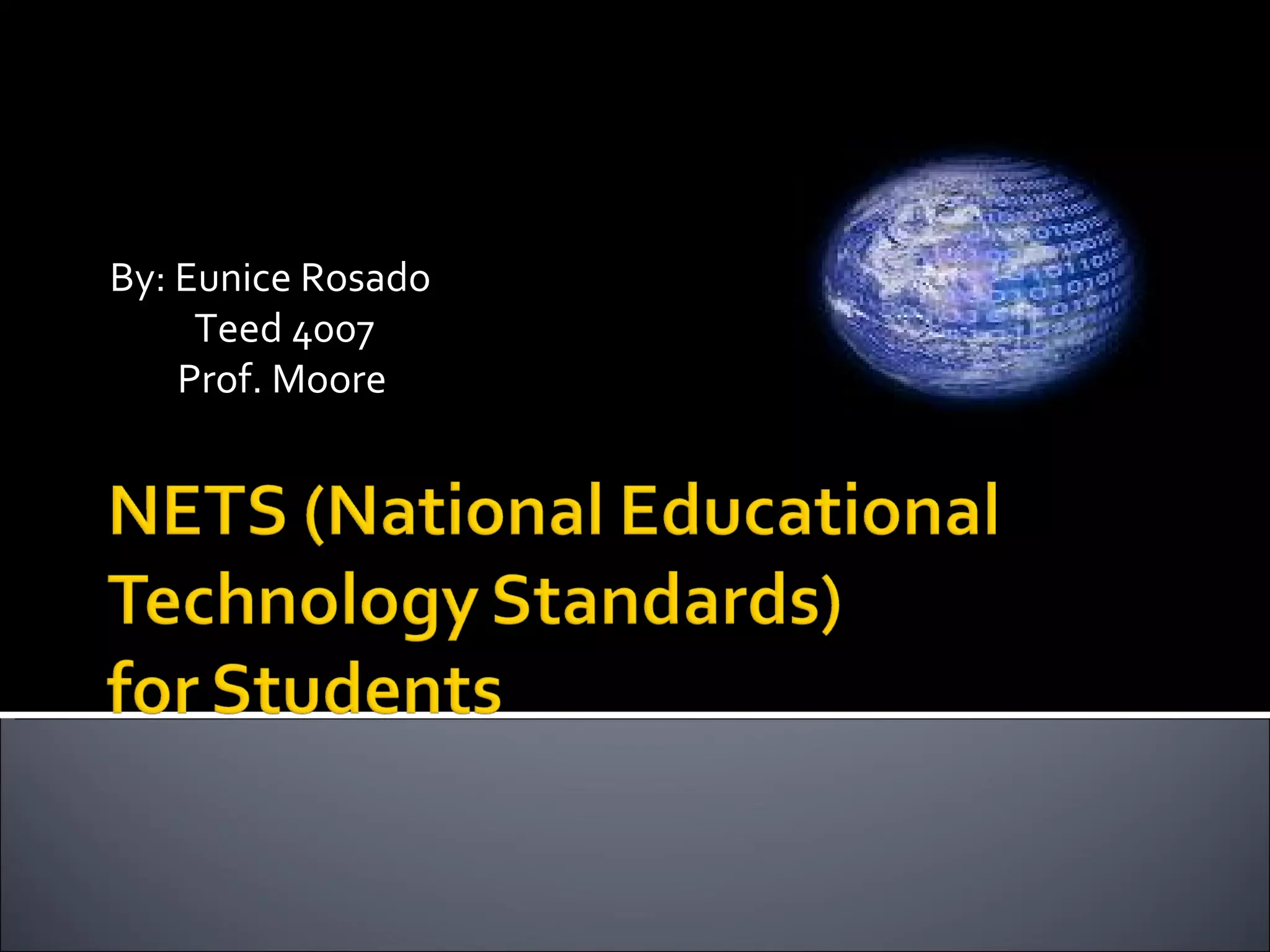 Nets Standards For Students | PPT