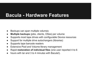 Bacula Overview | PDF