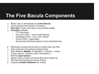 Bacula Overview | PDF