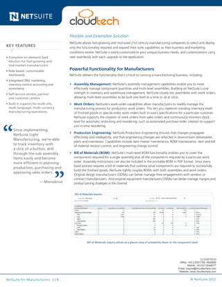 NetSuite for Manufacturers | PDF | Cloud Computing | Internet