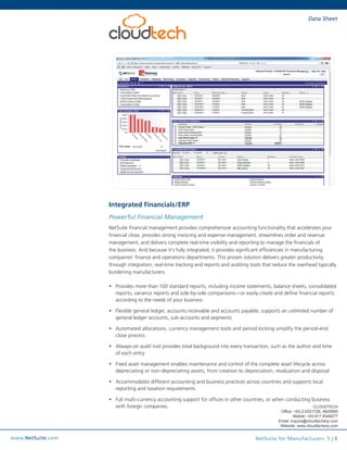 NetSuite for Manufacturers | PDF