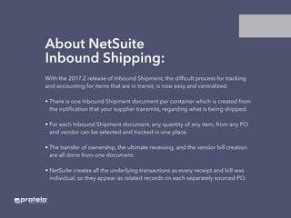 NetSuite Inbound Shipping: An Explainer | PDF | Logistics | Business
