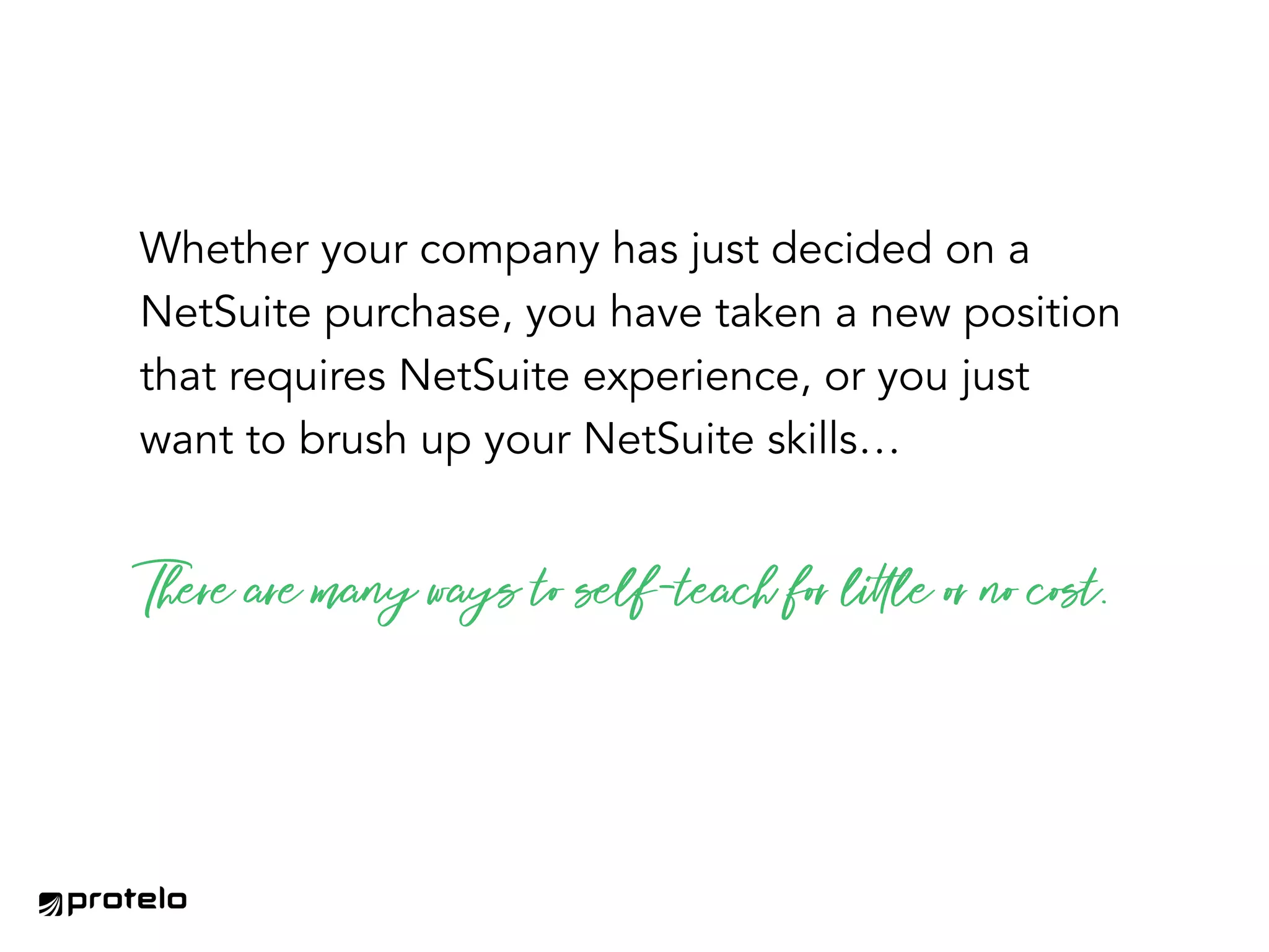 Learn NetSuite: Top NetSuite Training Resources For Self-Teaching | PDF