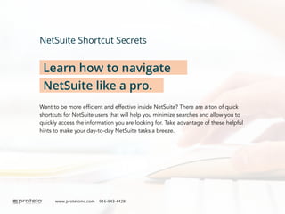 NetSuite Shortcut Secrets | PPT