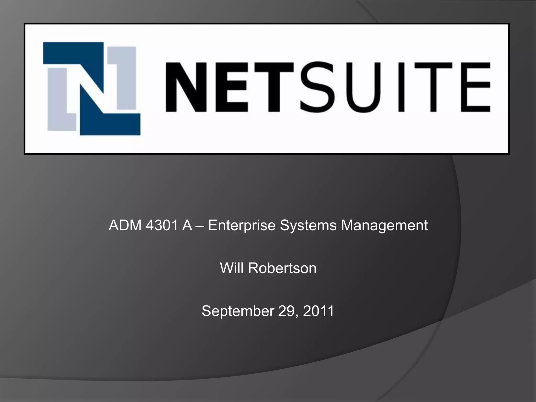 Netsuite presentation | PPTX