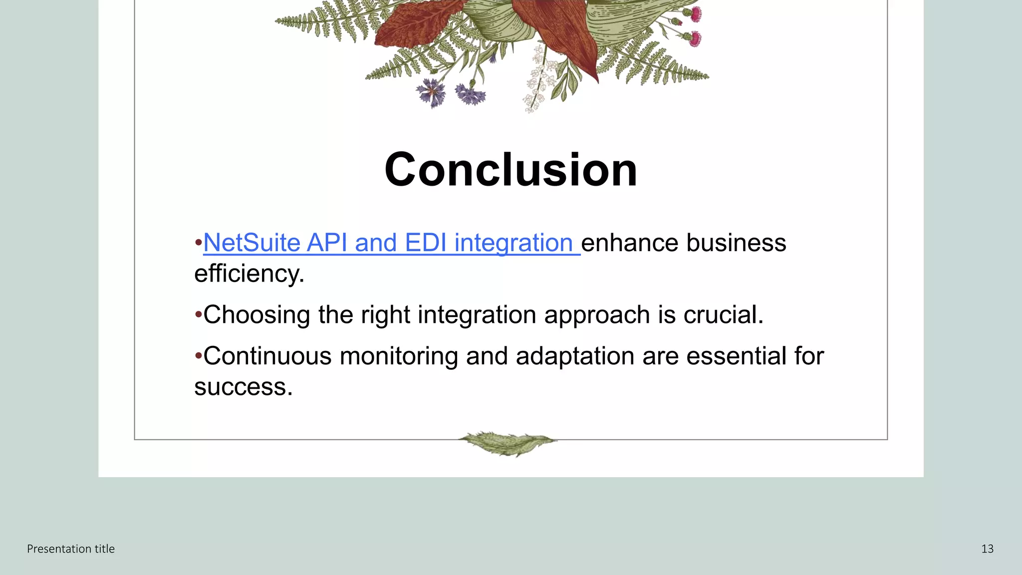 NetSuite API and EDI integration | PPT