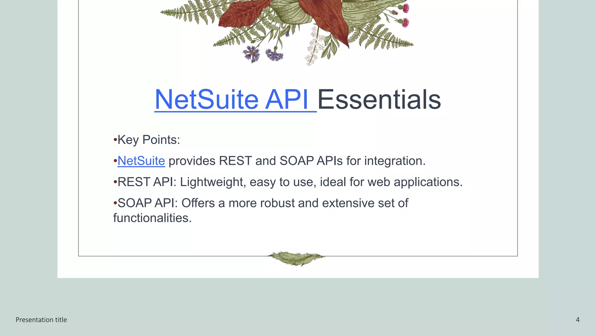 NetSuite API and EDI integration | PPT