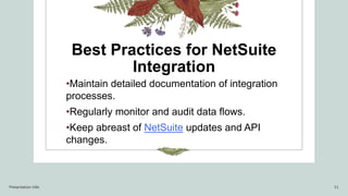 NetSuite API and EDI integration | PPT