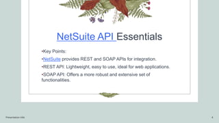 NetSuite API and EDI integration | PPT