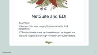 NetSuite API and EDI integration | PPT