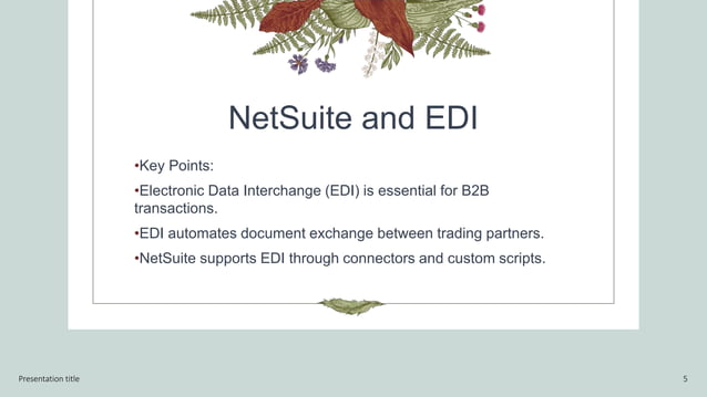 NetSuite API and EDI integration | PPT