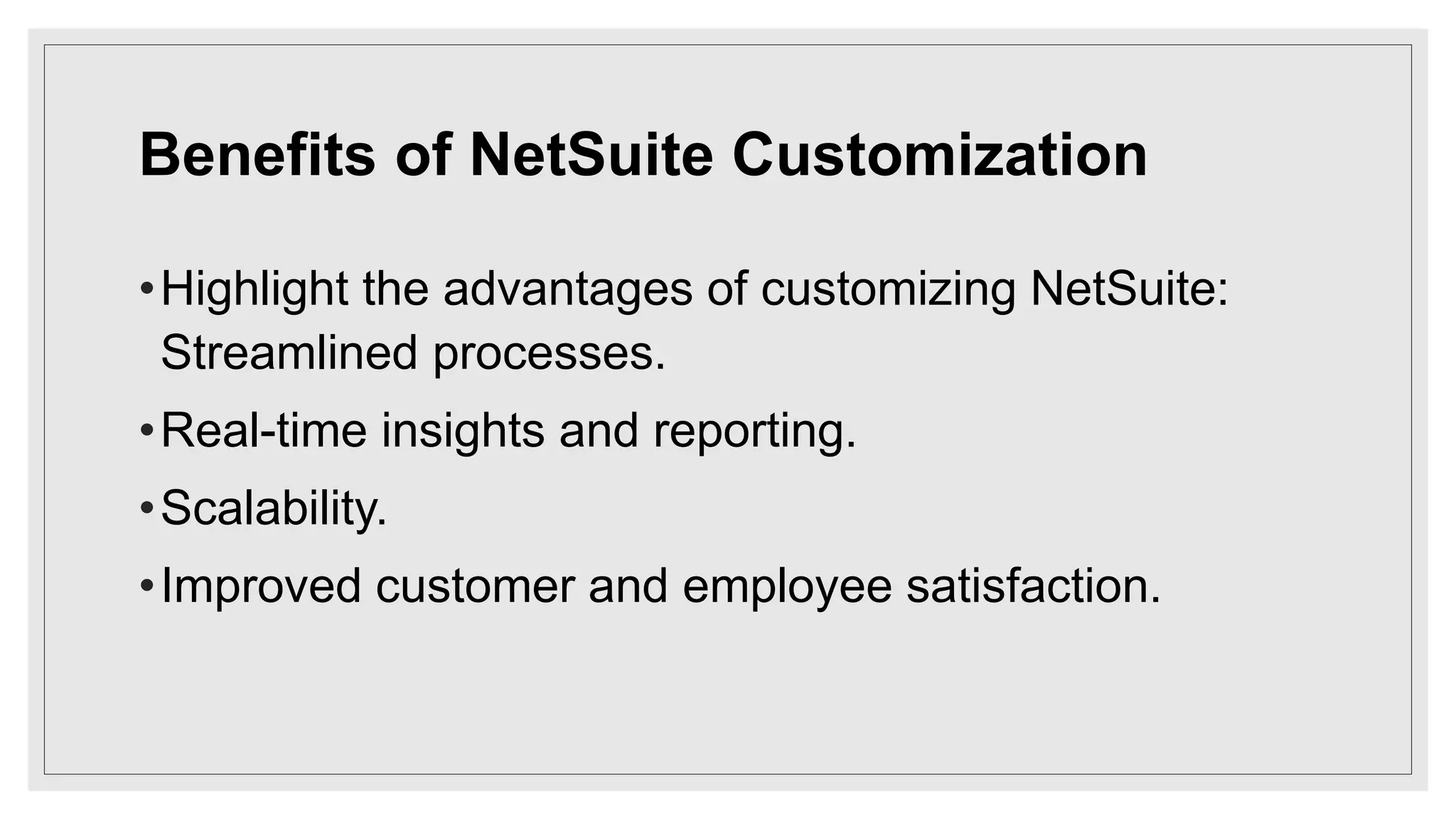 NetSuite Customization | PPTX