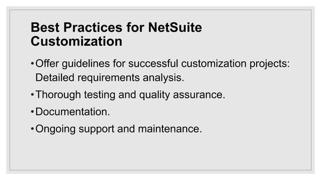 NetSuite Customization | PPT