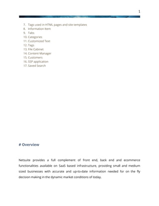 Netsuite e commerce training doc | PDF