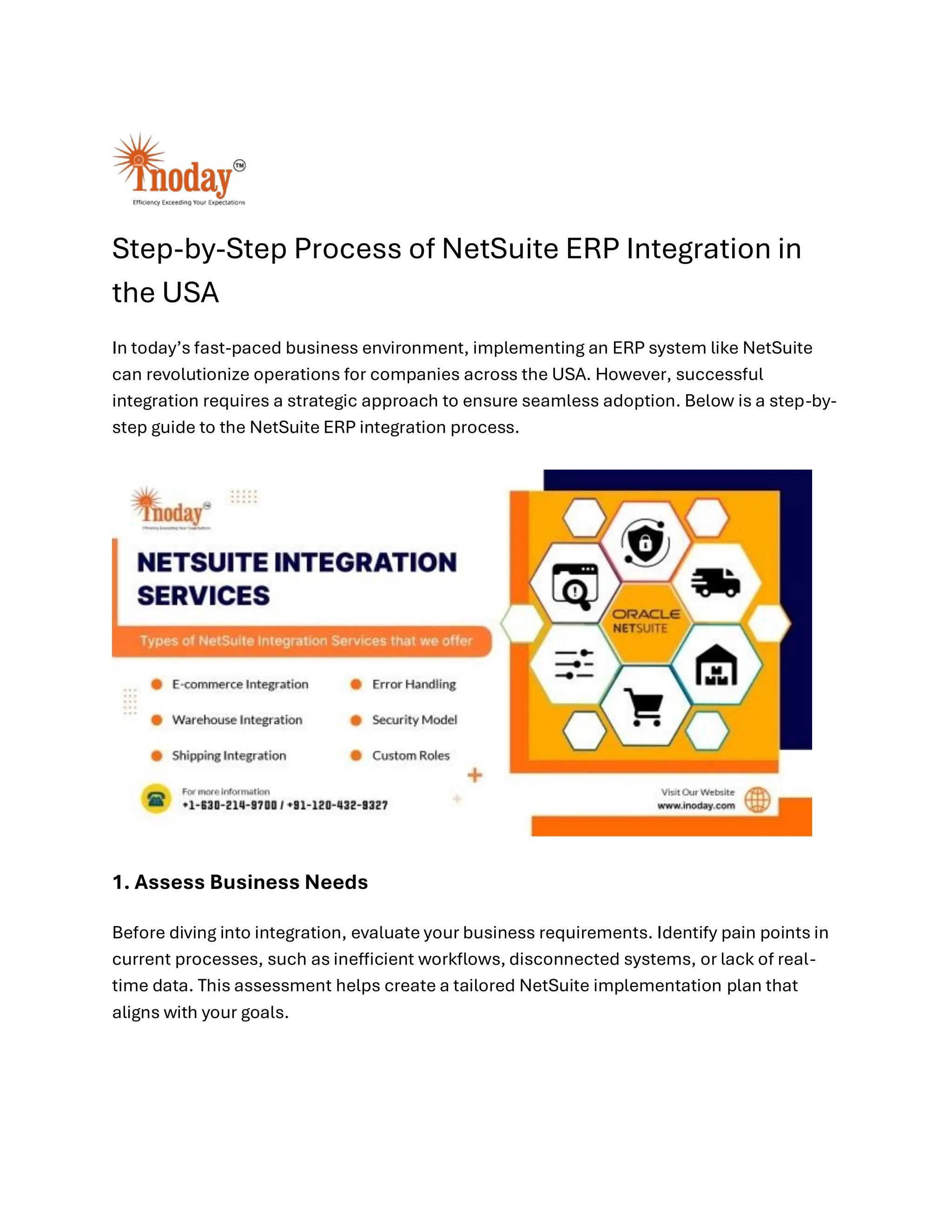 Step-by-Step Process of NetSuite ERP Integration in the USA | PDF