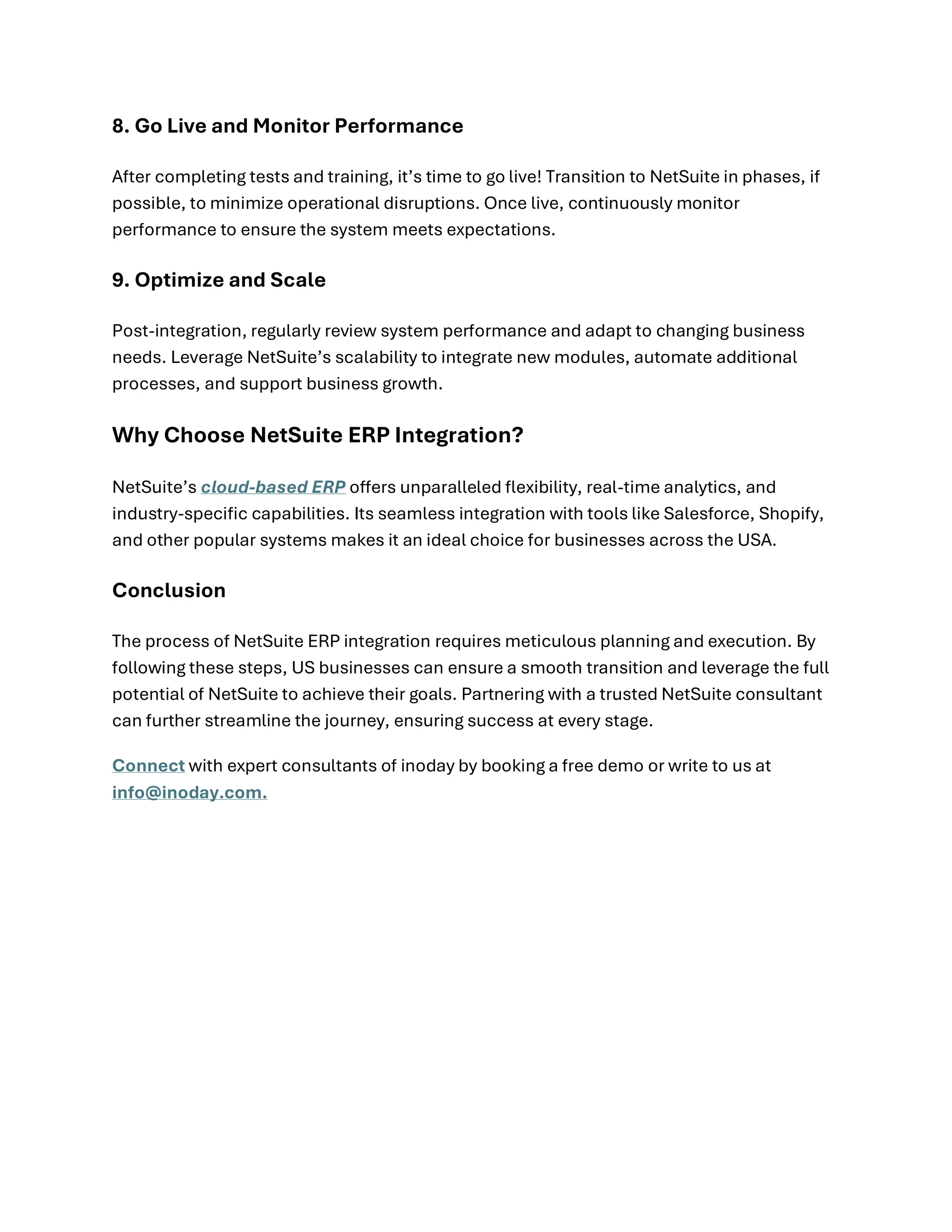 Step-by-Step Process of NetSuite ERP Integration in the USA | PDF