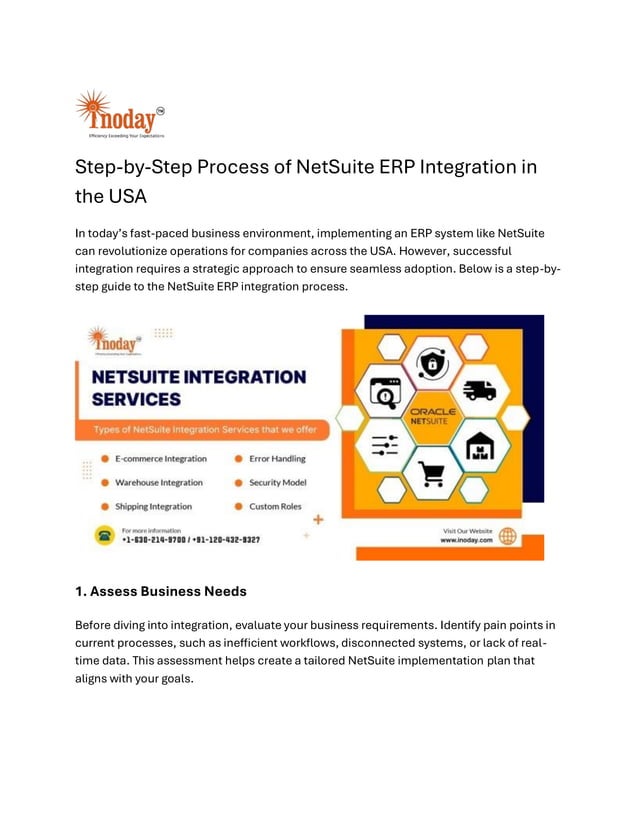 Step-by-Step Process of NetSuite ERP Integration in the USA | PDF