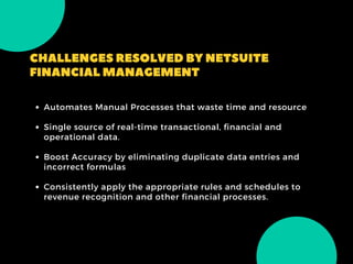 NetSuite Financial Management Solutions -Cinntra Infotech | PDF