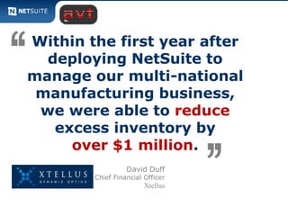 Netsuite for Manufacturing Companies | PPTX | Cloud Computing | Internet