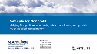 Oracle NetSuite for Nonprofit | PPT