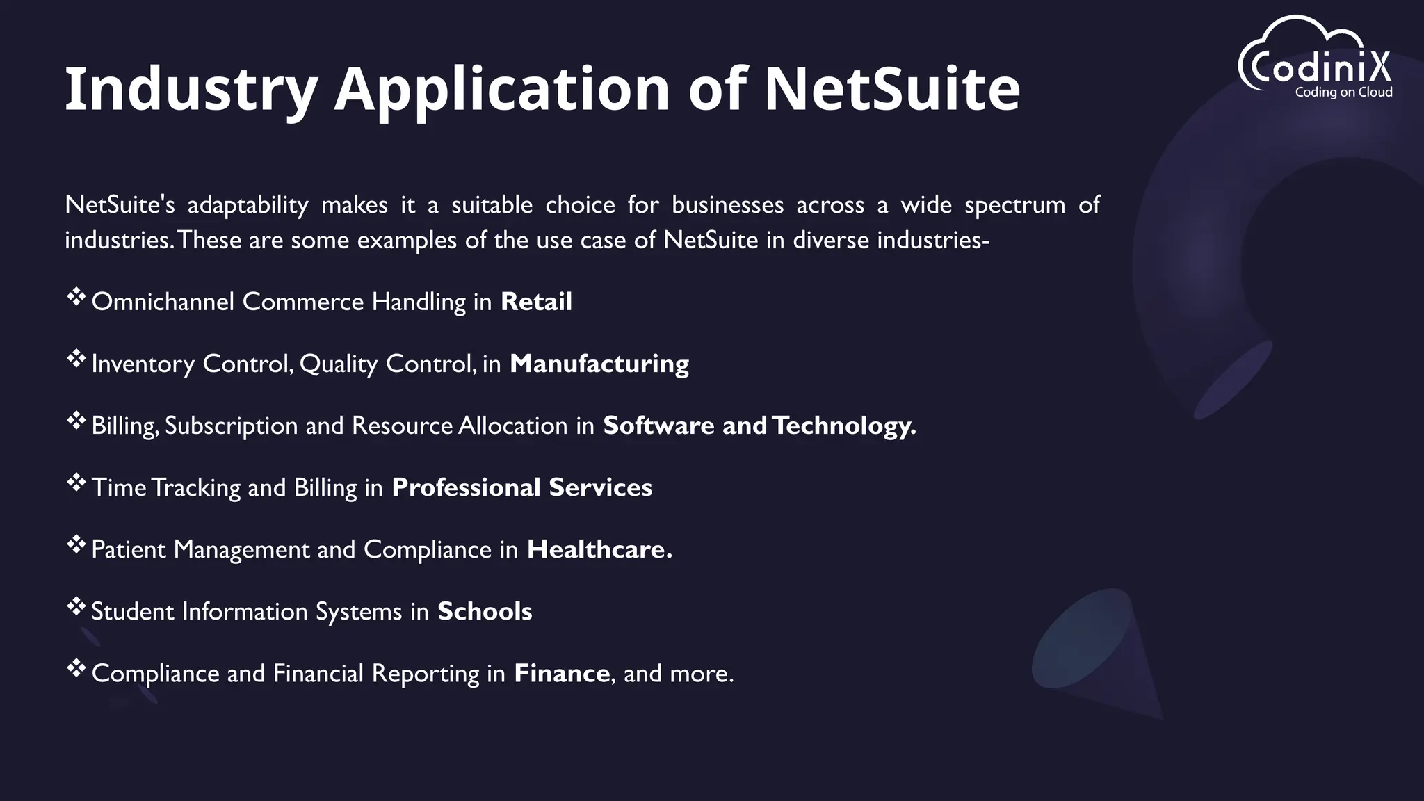 NetSuite Implementation Partners - Codinix Technologies | PPT
