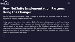 NetSuite Implementation Partners - Codinix Technologies | PPT