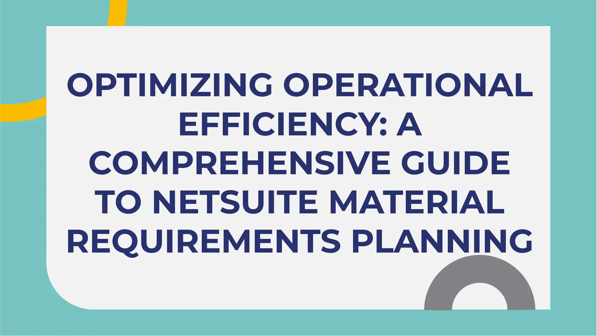 Netsuite Material requirements Planning. | PDF