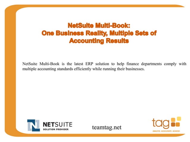 NetSuite Multi-Book Accounting Overview | PPT