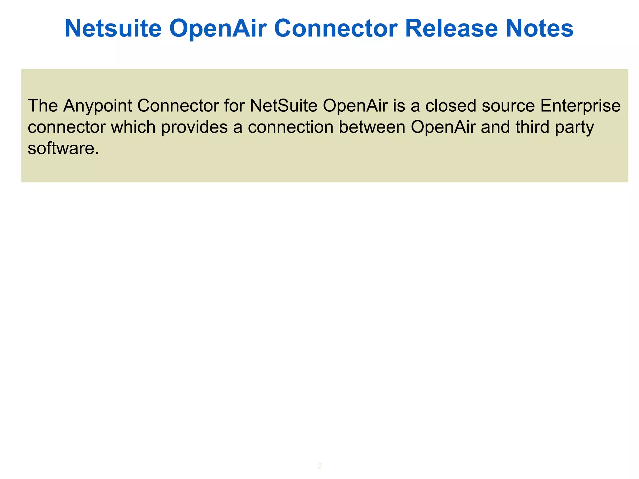 Netsuite open air connector | PPT | Internet | Computing