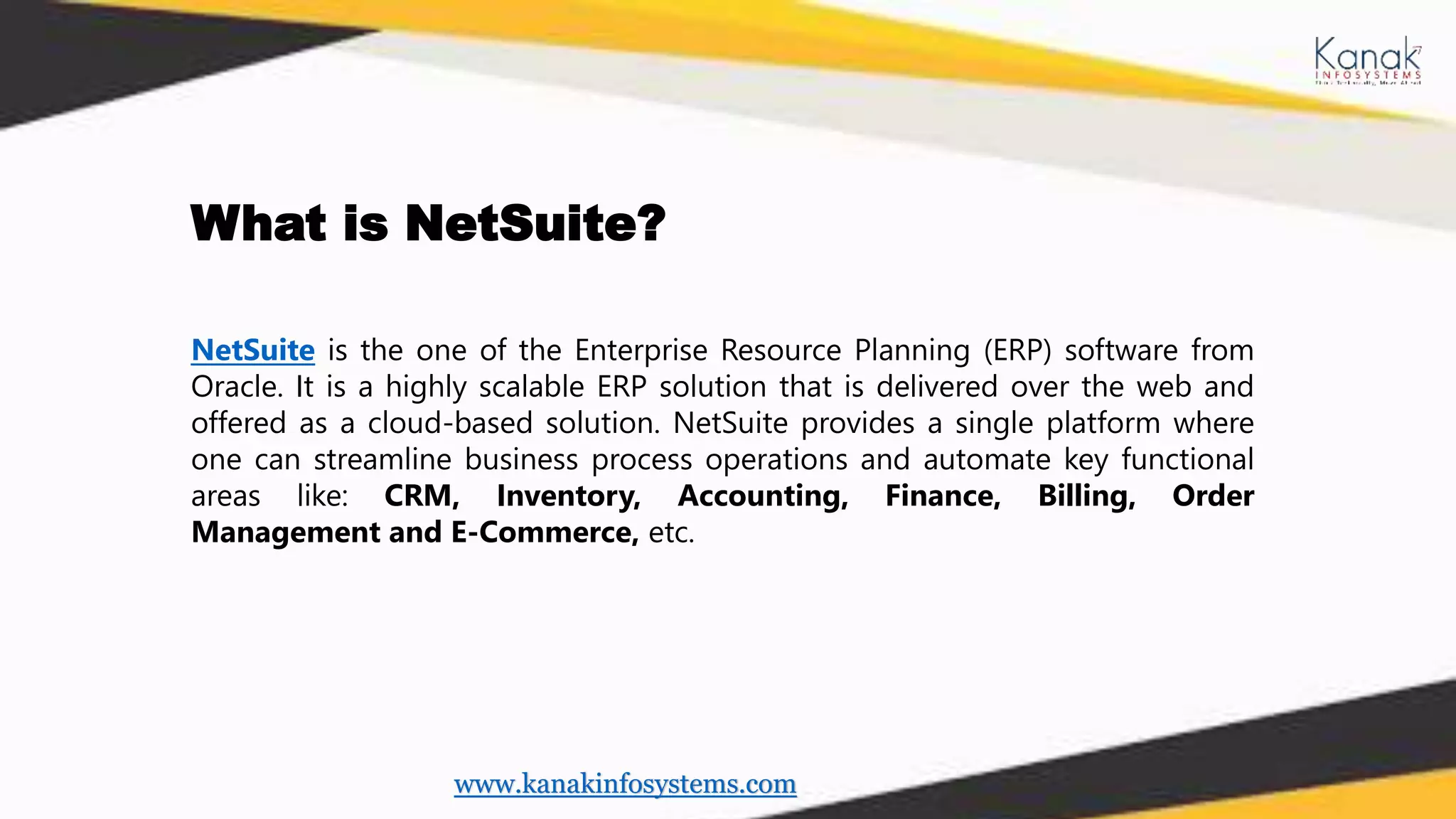 What is NetSuite ERP- Details, Pricing & Features? | PPTX