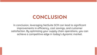 NetSuite Supply Chain Management: A Comprehensive Guide | PDF