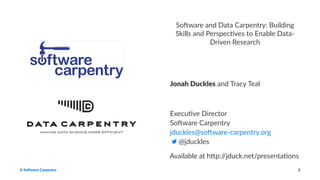 Software Carpentry & Data Carpentry | PDF