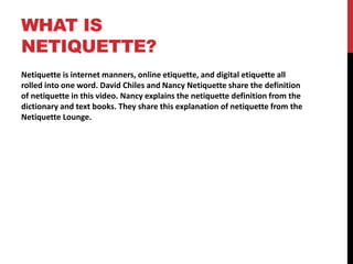 Nettiquete | PPTX
