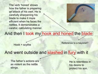 Analysis of 'Nettles' by Vernon Scannell | PPTX