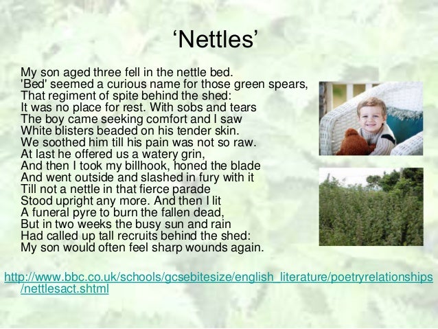 Analysis of 'Nettles' by Vernon Scannell