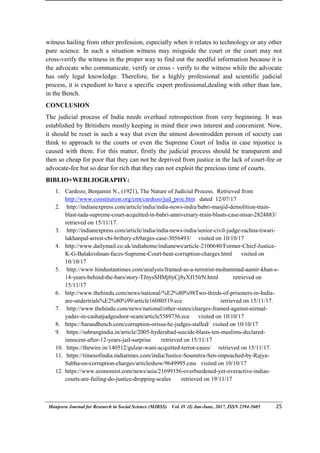 MAJOR FACTORS AFFECTING INDIAN JUDICIAL PROCESS | PDF