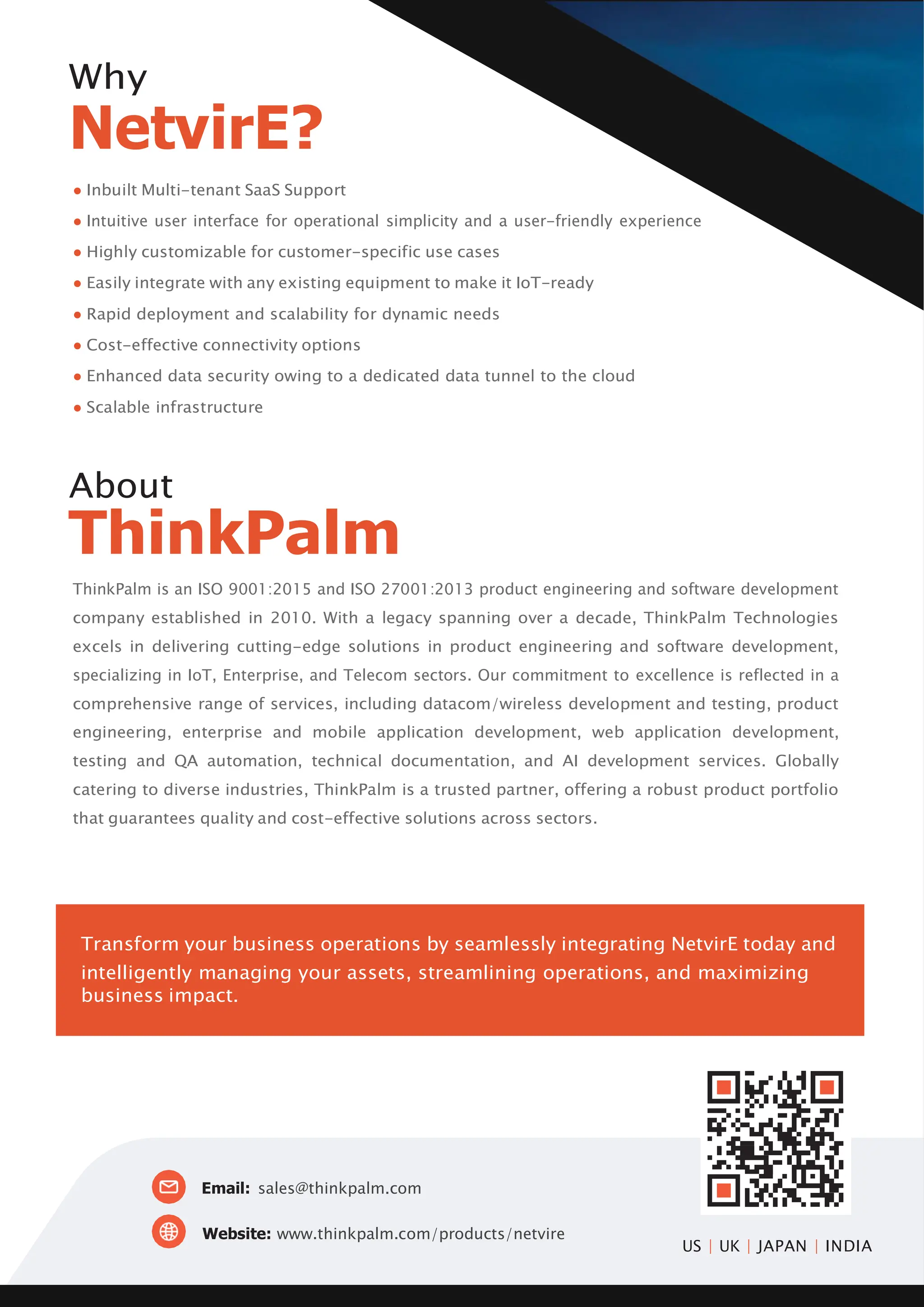 Netvire An Advanced Cloud Native Low Code Iiot Platform From Thinkpalm Pdf