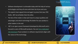 NET vs Java Which Technology Is Better for Website Development | PPTX ...