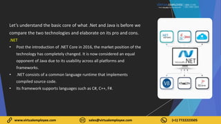 NET vs Java Which Technology Is Better for Website Development | PPTX ...