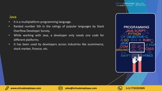 NET vs Java Which Technology Is Better for Website Development | PPTX | Web Development | Internet