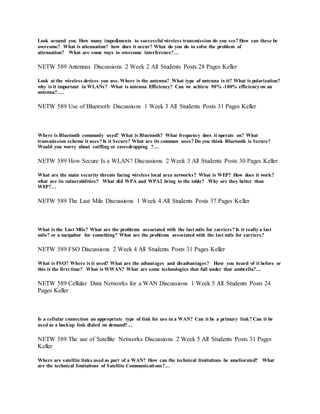 Netw 589 entire course wireless communication | PDF