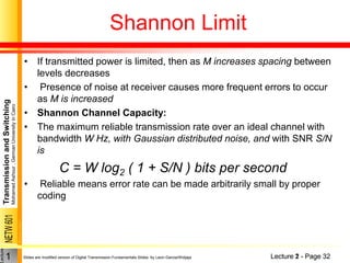 NETW601_Lecture01_2016, transmission and switching course | PDF | Computer Networking | Computing