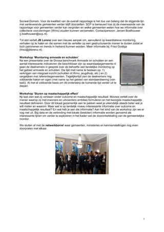 Netwerkbijeenkomst monitor 1 dec impressie bijeenkomst | PDF