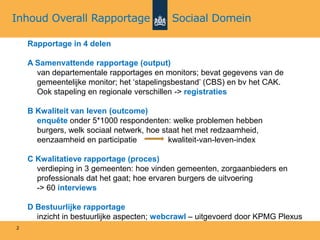 Netwerkbijeenkomst monitor 1 dec overall rapportage | PDF