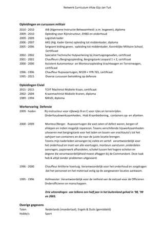 Netwerk cv gijs jan tuit | PDF