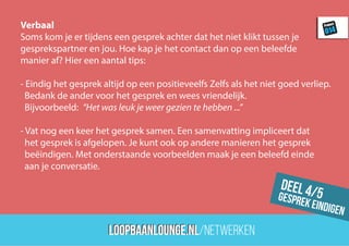 Netwerken op events: Gesprek beëindigen (deel 4) | PDF